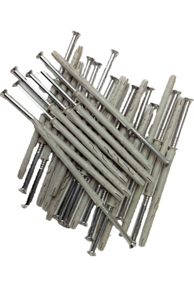 Dübelci̇ Plastik Dübel Ağır Yük Vidalı Çift Açılımlı Yanmaz Sertifikalı Index 8 x 120 mm 25'li Dübelci̇ Plastik Dübel Ağır Yük Vidalı Çift Açılımlı Yanmaz Sertifikalı Index 8 x 120 mm 25'li