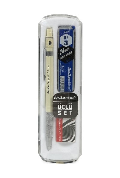 Scrİkss Versatil Graph-X 0.7 Beyaz 3 Lü Set Kalem Scrİkss Versatil Graph-X 0.7 Beyaz 3 Lü Set Kalem