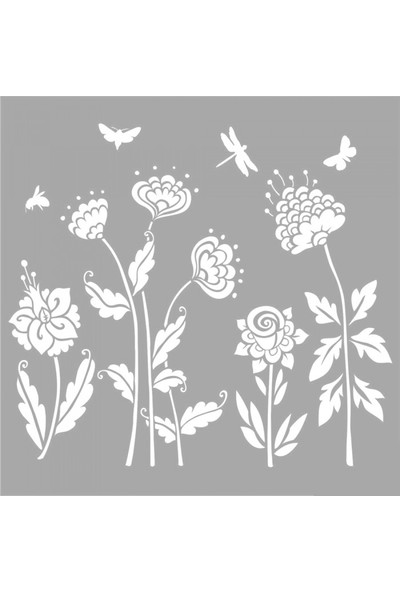 Artikel Jamie Çiçek Motif Stencil Ve Boyama Şablonu 30 x 30 cm Artikel Jamie Çiçek Motif Stencil Ve Boyama Şablonu 30 x 30 cm