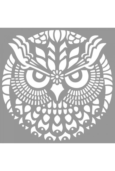 Artikel Tribal Baykuş Stencil Ve Boyama Şablonu 30 x 30 cm