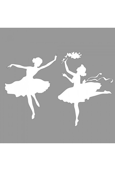 Artikel Balerin Kızlar Stencil Ve Boyama Şablonu 30 x 30 cm