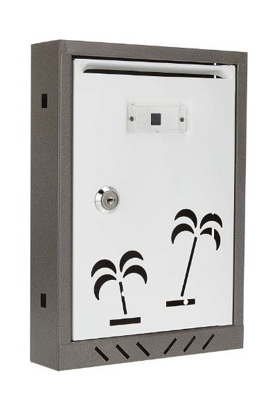 Adilon Posta ve Ilan Kutusu Palmiye Gri - Beyaz Adilon Posta ve Ilan Kutusu Palmiye Gri - Beyaz