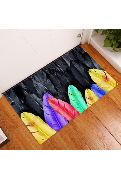 Homessa Renkli Tüy Iç ve Dış 50x80 Kapı Önü Paspas