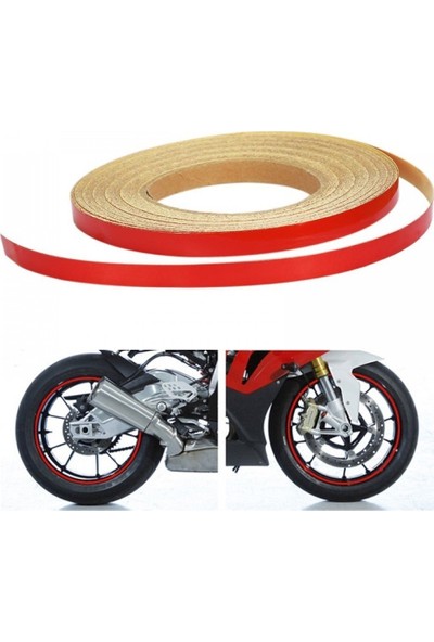 Motosiklet Kırmızı Jant Şeridi