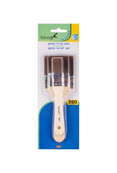 Fanart Academy Gesso Fırça Seti 3'lü Fanart Academy Gesso Fırça Seti 3'lü