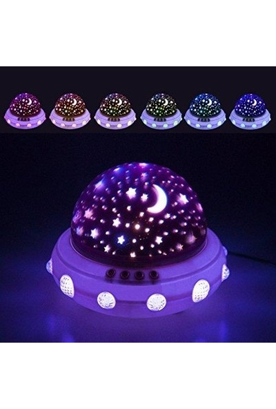 Hamaha Yıldızlı Müzikli LED Projektör Gökyüzü Gece Lambası Hamaha Yıldızlı Müzikli LED Projektör Gökyüzü Gece Lambası