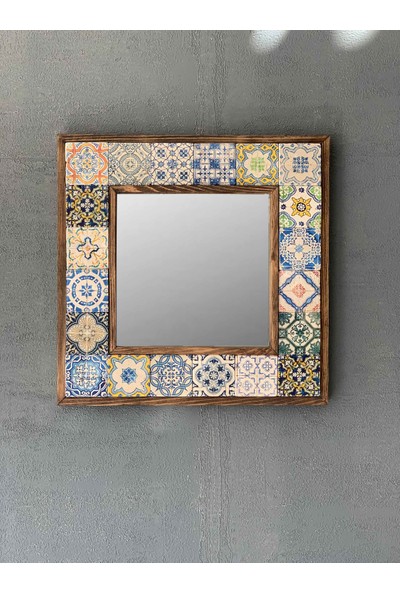 Oscar Stone Decor Çerçeveli Mozaik Doğaltaş Ayna Oscar Stone Decor Çerçeveli Mozaik Doğaltaş Ayna