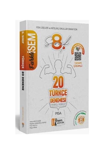 İsem Yayıncılık 2020 LGS Farklı İsem Yayıncılık 8. Sınıf Türkçe 20'li Sarmal Deneme
