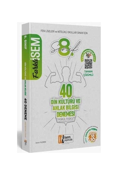 İsem Yayıncılık 2020 LGS Farklı İsem Yayıncılık 8. Sınıf Din Kültürü ve Ahlak Bilgisi 40'lı Sarmal Deneme İsem Yayıncılık 2020 LGS Farklı İsem Yayıncılık 8. Sınıf Din Kültürü ve Ahlak Bilgisi 40'lı Sarmal Deneme