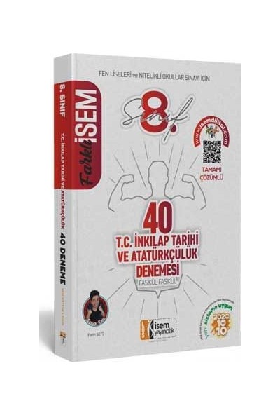 İsem Yayıncılık 2020 LGS Farklı İsem Yayıncılık 8. Sınıf Inkılap Tarihi 40'li Sarmal Deneme İsem Yayıncılık 2020 LGS Farklı İsem Yayıncılık 8. Sınıf Inkılap Tarihi 40'li Sarmal Deneme