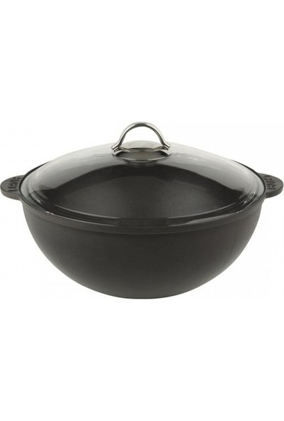 Lava Döküm Kazan / Tencere - Çap(Ø)30 Cm. 6lt. Cam Kapaklı