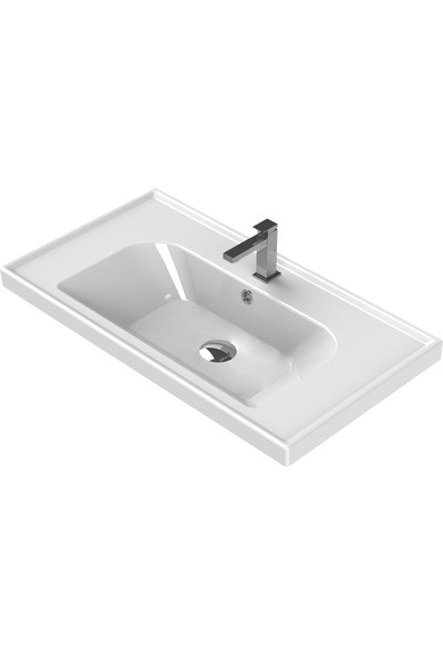 Turkuaz Seramik Frame Etajerli Lavabo 90X45 cm Turkuaz Seramik Frame Etajerli Lavabo 90X45 cm