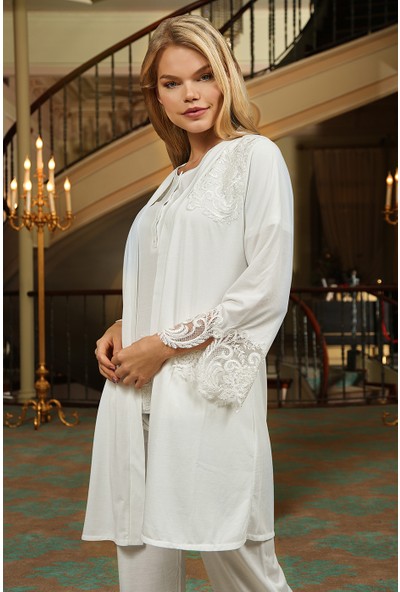 Barina 787 Kadın Cotton Hamile / Lohusa Üçlü Pijama Seti Barina 787 Kadın Cotton Hamile / Lohusa Üçlü Pijama Seti