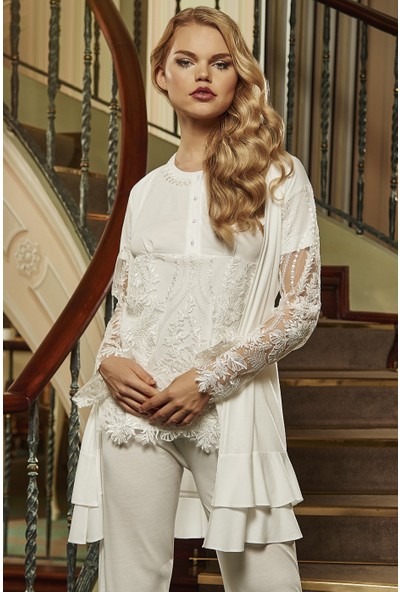 Barina 767 Kadın Cotton Hamile / Lohusa Üçlü Pijama Seti Barina 767 Kadın Cotton Hamile / Lohusa Üçlü Pijama Seti