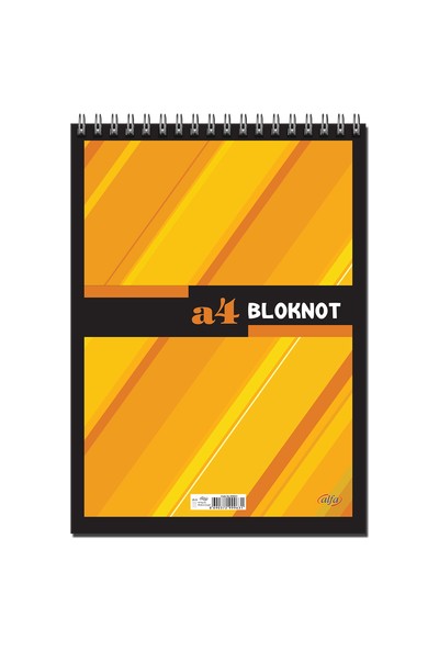 Alfa A-4 40/1 Beyaz Spiralli Bloknot