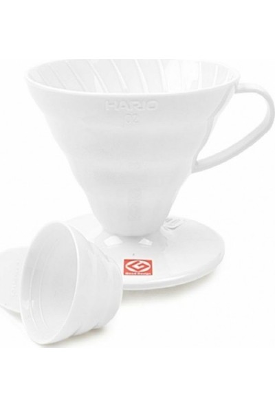 Hario V60 02 Dripper Beyaz Plastik Hario V60 02 Dripper Beyaz Plastik