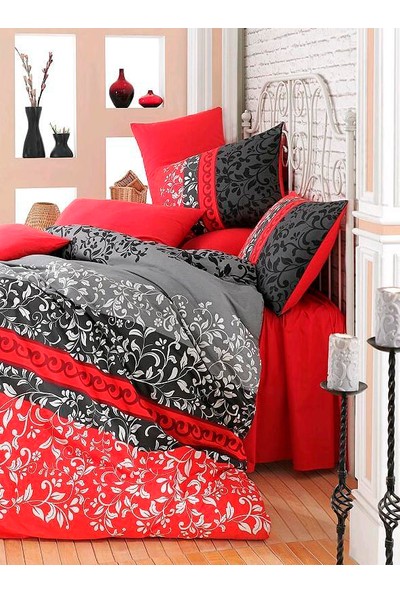 Melissa Polycotton Çift Kişilik Uyku Seti Dantela Kırmızı Melissa Polycotton Çift Kişilik Uyku Seti Dantela Kırmızı