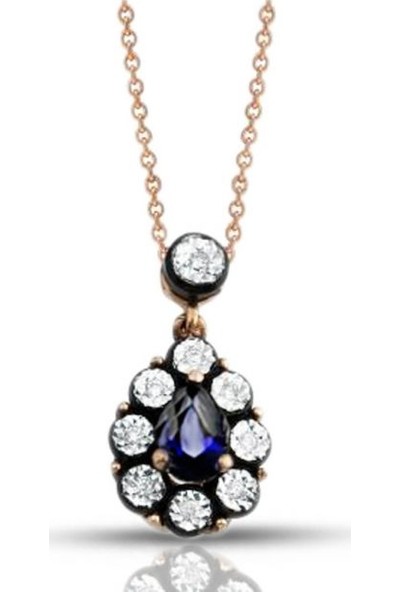 Lilarote Damla Safir Elmas Kolye