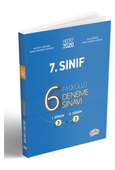 Editör Yayınları 7. Sınıf 6 Fasiküllü Deneme Sınavı 2020 Yeni Baskı Editör Yayınları 7. Sınıf 6 Fasiküllü Deneme Sınavı 2020 Yeni Baskı