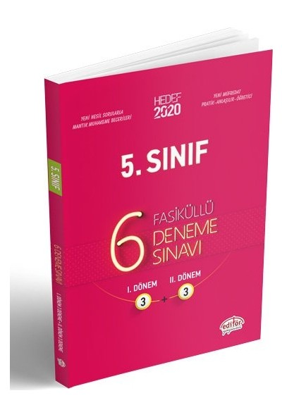 Editör Yayınları 5. Sınıf 6 Fasiküllü Deneme Sınavı 2020 Editör Yayınları 5. Sınıf 6 Fasiküllü Deneme Sınavı 2020
