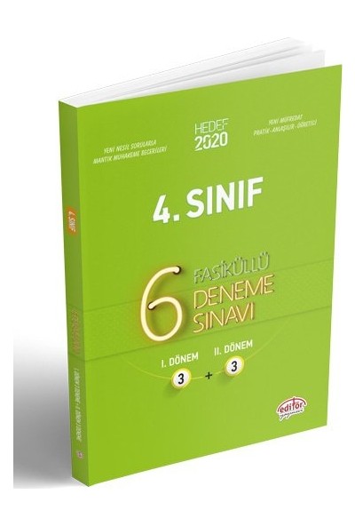 Editör Yayınları 4. Sınıf 6 Fasiküllü Deneme Sınavı 2020 Editör Yayınları 4. Sınıf 6 Fasiküllü Deneme Sınavı 2020