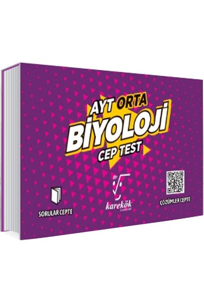 Karekök Yayınları AYT Cep Test Biyoloji Orta Karekök Yayınları AYT Cep Test Biyoloji Orta