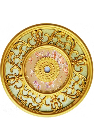 can Oval Altın Simli Saray Tavan 65 cm can Oval Altın Simli Saray Tavan 65 cm