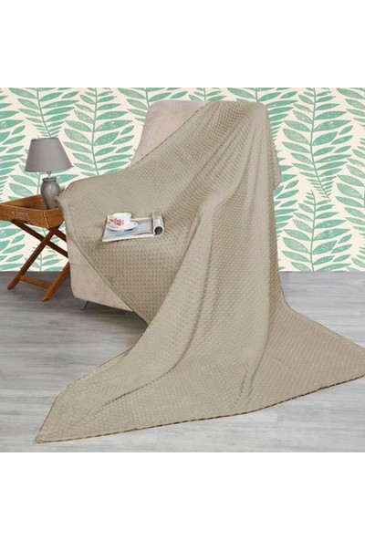 Merinos Pearl Tomurcuk Battaniye Cappuccino Çift Kişilik Merinos Pearl Tomurcuk Battaniye Cappuccino Çift Kişilik