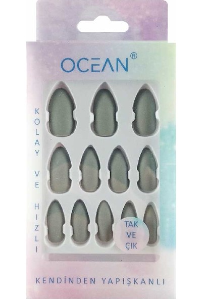 Ocean Tak ve Çık Takma Tırnak [mat Gri]