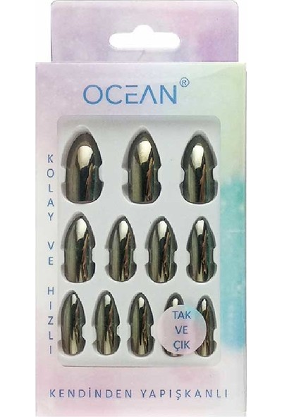 Ocean Tak ve Çık Takma Tırnak [metalik Siyah]
