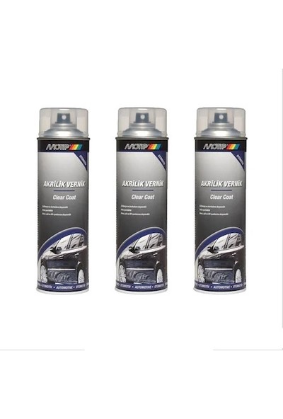 Motip Akrilik Vernik Spreyi 500 ml 3'lü Motip Akrilik Vernik Spreyi 500 ml 3'lü