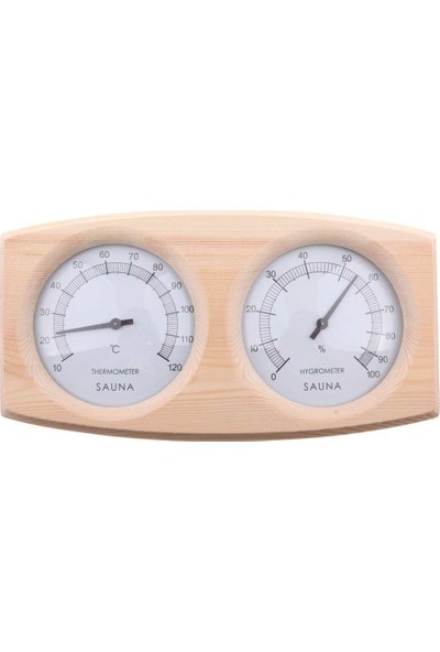 POOLLINE Sauna Higro Termometre Ahşap Çiftli POOLLINE Sauna Higro Termometre Ahşap Çiftli