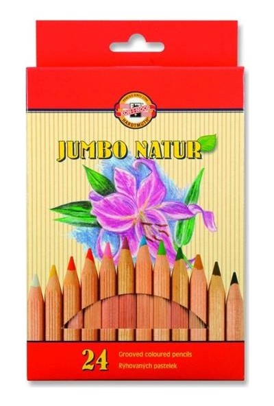 Koh-I Noor Jumbo Naturel Kalın Kuru Boya Kalemi 24 Renk Koh-I Noor Jumbo Naturel Kalın Kuru Boya Kalemi 24 Renk