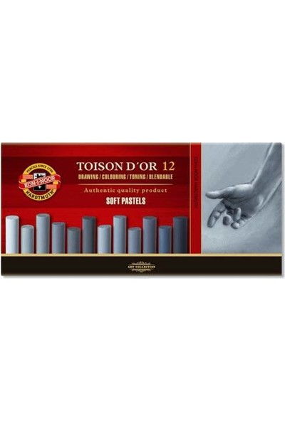 Koh-I Noor Toison D'or Soft Pastel Boya Gri Tonlar 12 Renk Koh-I Noor Toison D'or Soft Pastel Boya Gri Tonlar 12 Renk