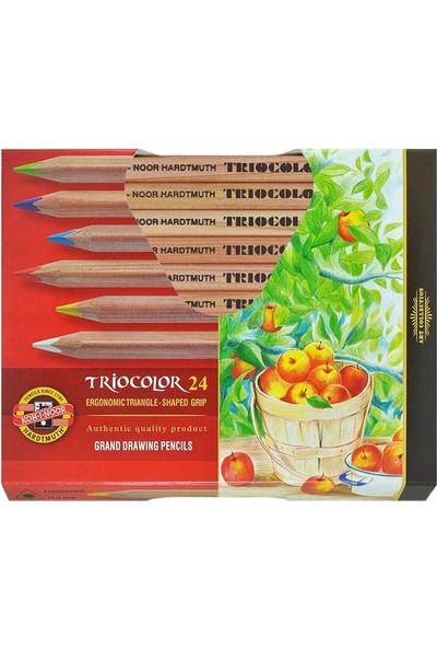 Koh-I Noor Triocolor Kalın Kuru Boya Kalemi 24 Renk Üçgen Gövde Koh-I Noor Triocolor Kalın Kuru Boya Kalemi 24 Renk Üçgen Gövde