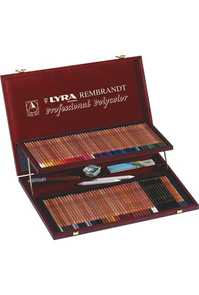 Lyra Rembrandt Polycolor Kuru Boya ve Karakalem Eskiz Çizim Art Set Ahşap Kutulu Seti Lyra Rembrandt Polycolor Kuru Boya ve Karakalem Eskiz Çizim Art Set Ahşap Kutulu Seti