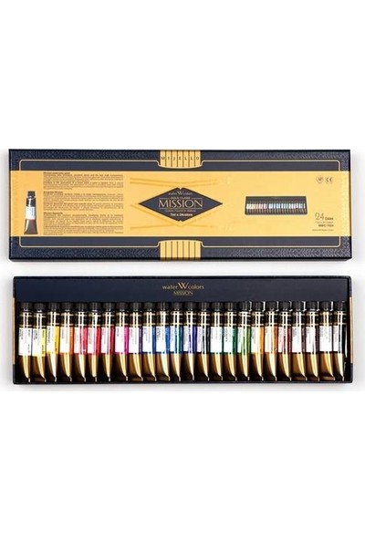 Mijello Mission Gold Class Pigment Tüp Suluboya Seti 7 ml x 24 Renk Mijello Mission Gold Class Pigment Tüp Suluboya Seti 7 ml x 24 Renk