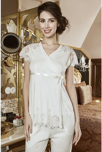 Barina 765 Kadın Cotton Hamile / Lohusa Üçlü Pijama Seti Barina 765 Kadın Cotton Hamile / Lohusa Üçlü Pijama Seti