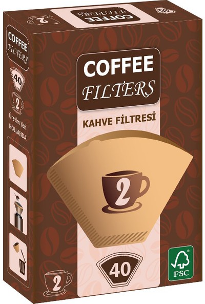 Coffee Filters Filtre Kahve Kağıdı No:2 40'lı Paket