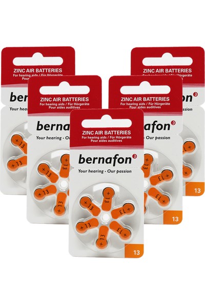 Bernafon 13 Numara Işitme Cihazı Pili 5*10 (Toplam 30 Adet)