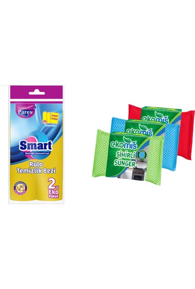 Parex Rulo Bez 2'li Eko Paket Sihirli Süngerli Parex Rulo Bez 2'li Eko Paket Sihirli Süngerli