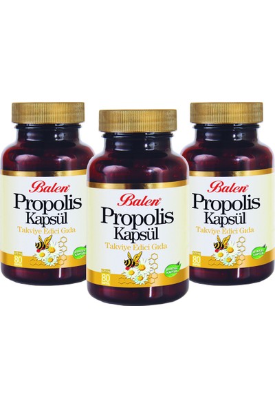 Balen Propolis 80 Kapsül x 3 Adet