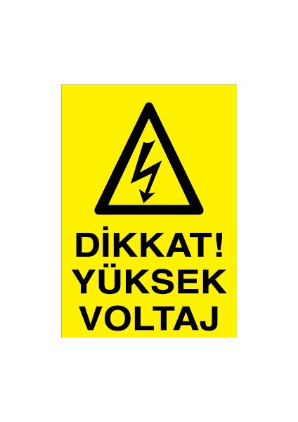 Canis Etiket Dikkat Yüksek Voltaj Sticker - Folyo Fiyatı