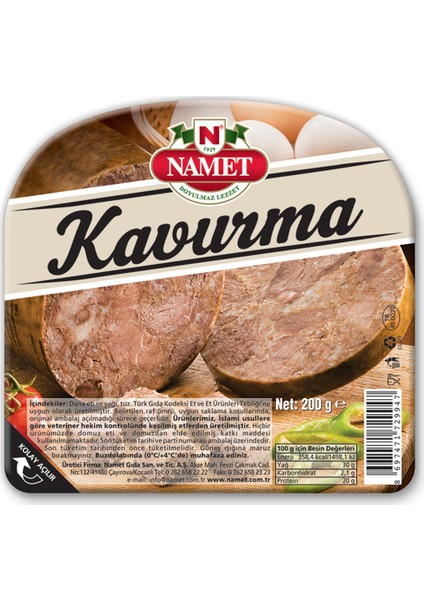 Namet Dana Dilimli Kavurma 200 gr Fiyatı - Taksit Seçenekleri