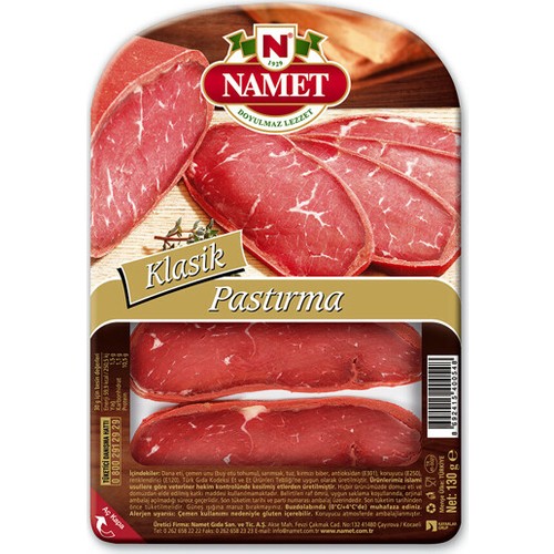 Namet Dana Dilimli Klasik Pastırma Paket 130 gr Fiyatı