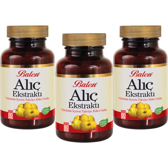 Balen Alıç Ekstraktı 80 Kapsül x 3 Adet Fiyatı - Taksit Seçenekleri