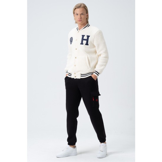 Holo Generation Cole Erkek Beyaz Oversize Bomber Kolej Ceket Fiyatı