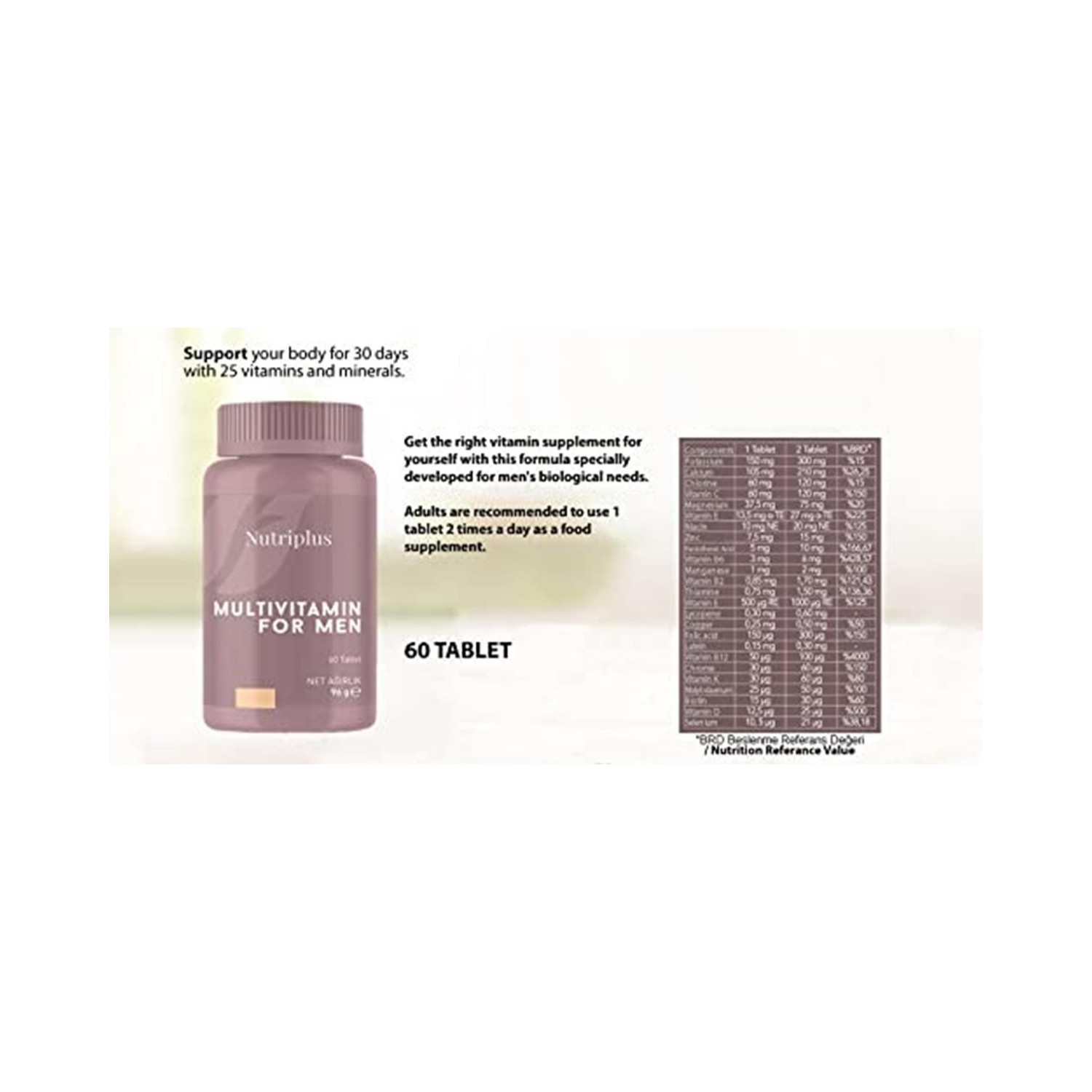 Farmasi Nutriplus Multivitamin Erkek 60 Kapsül Fiyatı