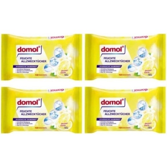 Domol Rossmann Domol Hijyen Mendili Çok Amaçlı Limonlu 50X4 Fiyatı