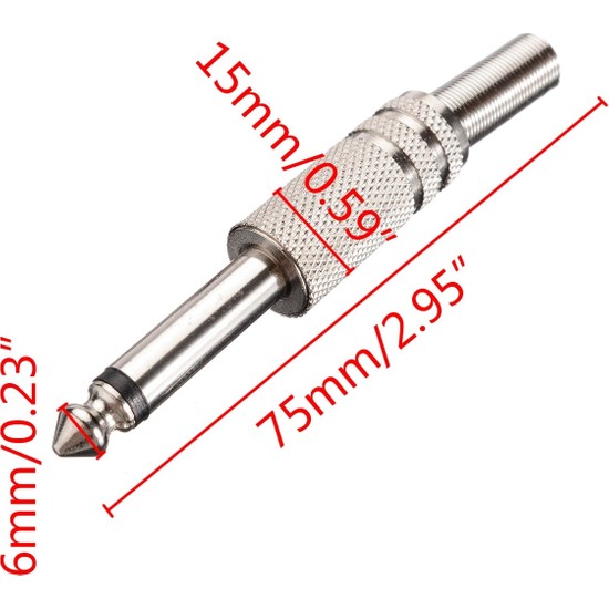 Filonline Stereo Jak 6.3mm Erkek Jak Bilgisayar/mp3/kulaklık/hoparlör ...